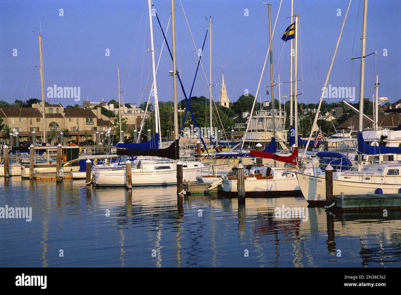Boats in Newport Harbor, Newport, Rhode Island, USA Stock Photo - Alamy