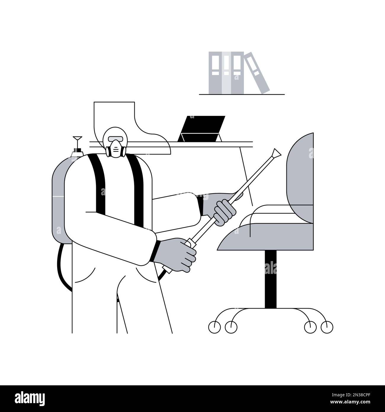 Office disinfection service abstract concept vector illustration. Clean ...