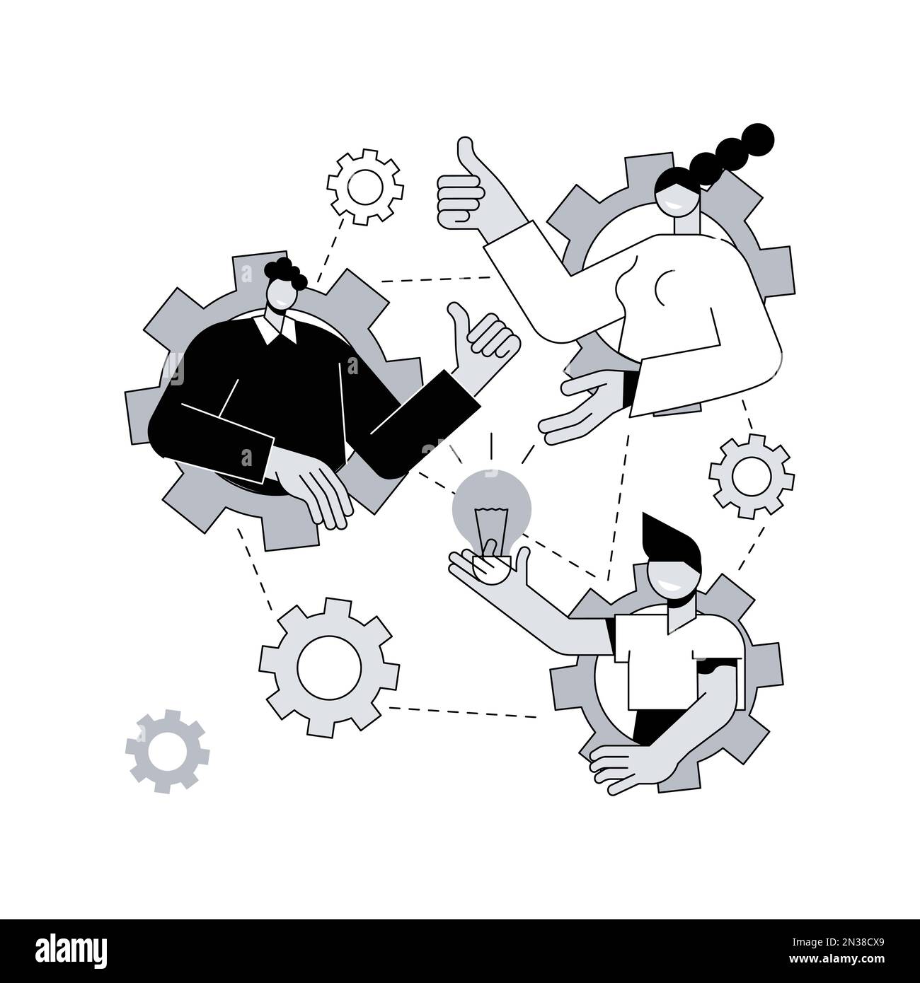 Social development abstract concept vector illustration. Children learn ...