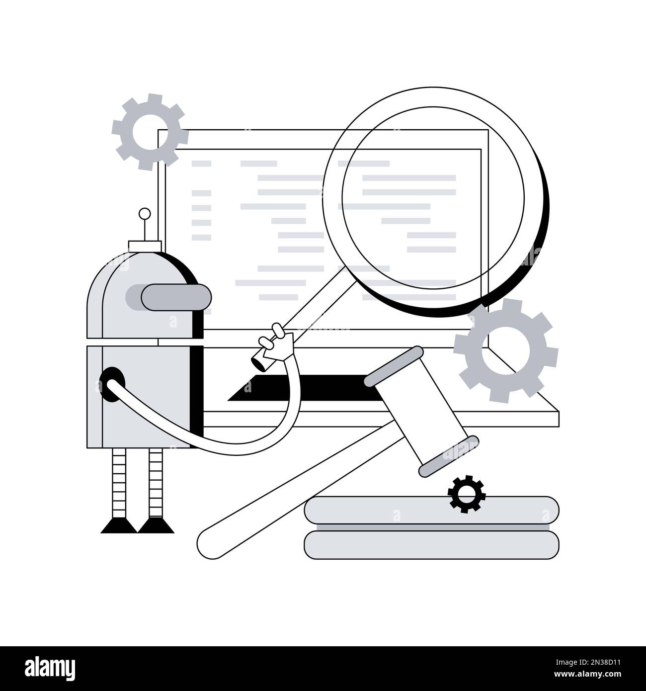 Artificial intelligence regulations abstract concept vector ...