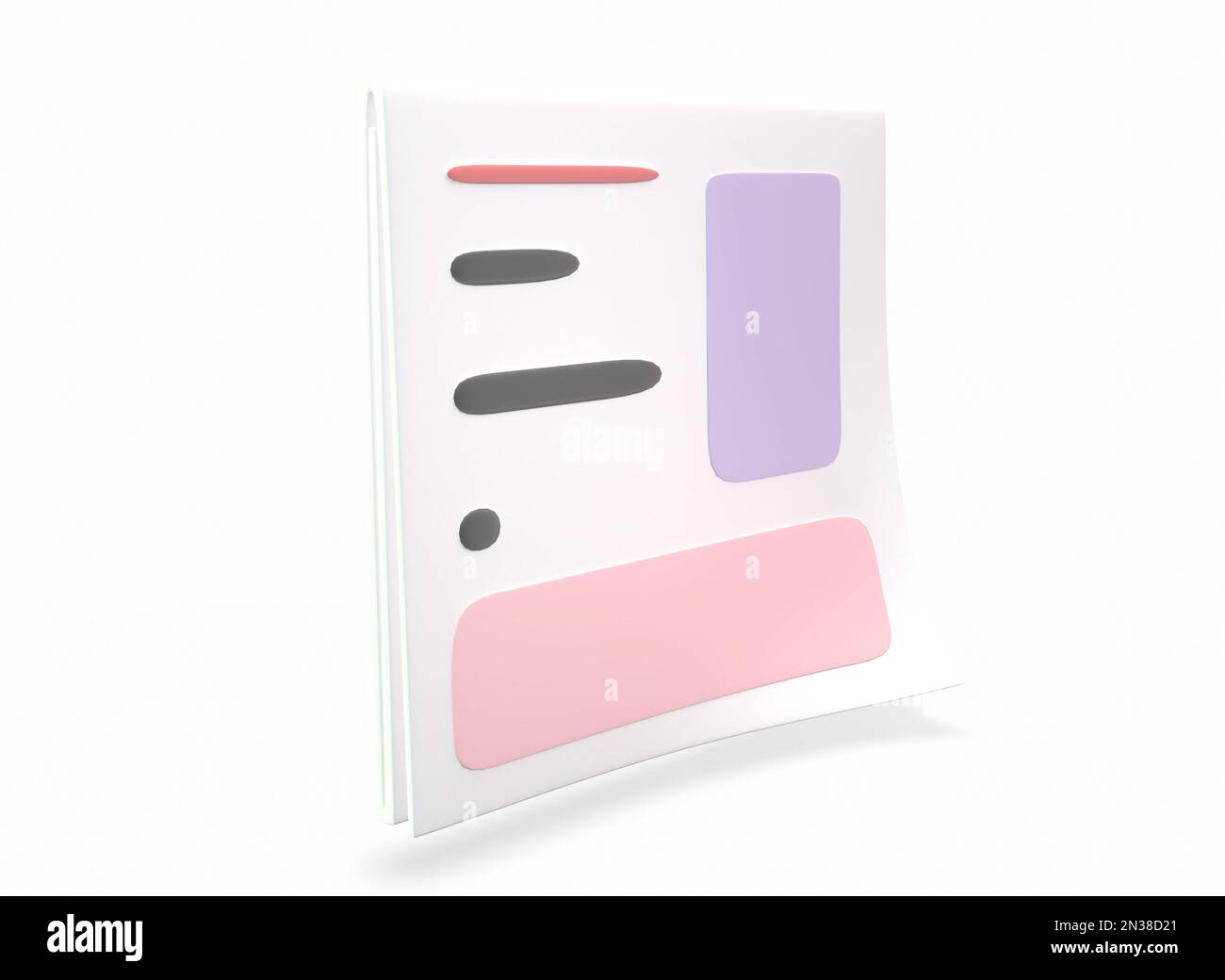 cartoon newspaper isolated in the background 3d-rendering Stock Photo ...