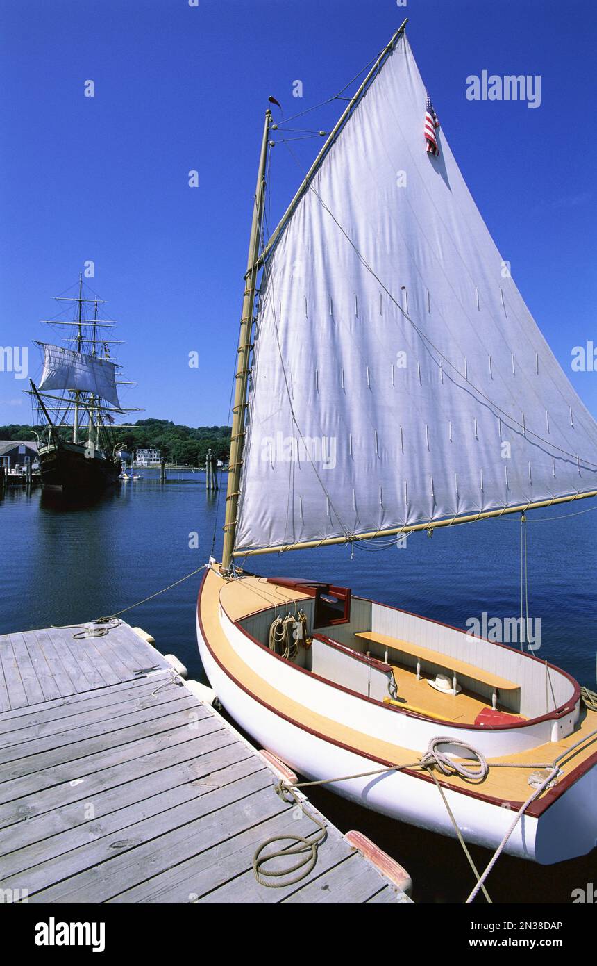 Sailboat, Mystic Seaport, Mystic, Connecticut, USA Stock Photo - Alamy