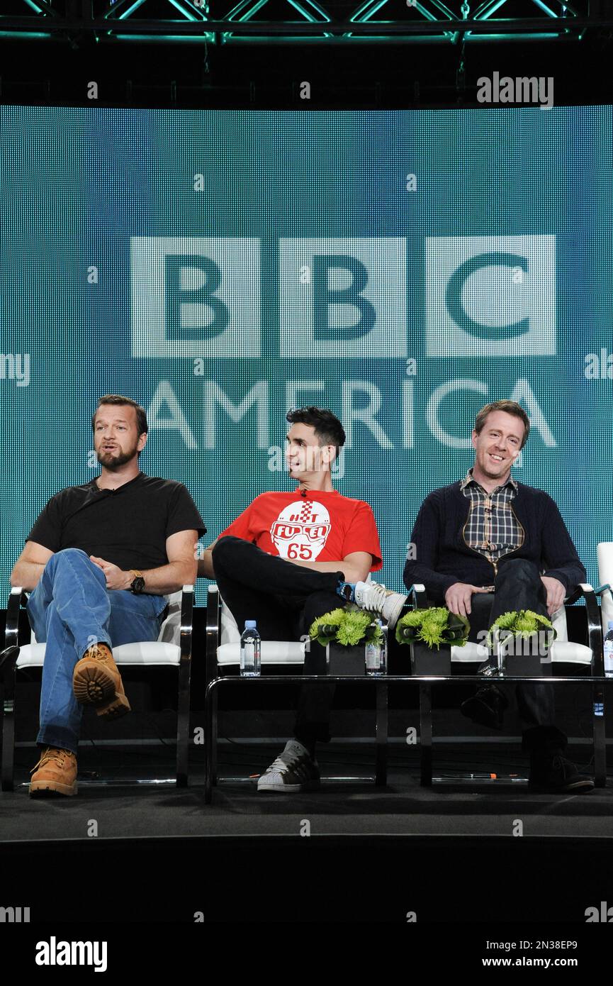 From left, Tom “Wookie” Ford, Jonny Smith, and Nathaniel Grouille speak ...