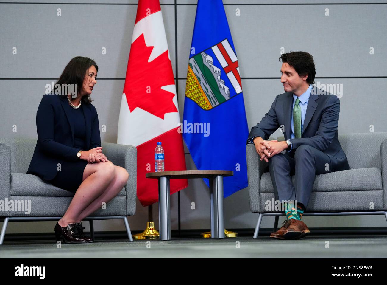 Prime Minister Justin Trudeau meets with Alberta Premier Danielle Smith as Canada's premiers ...