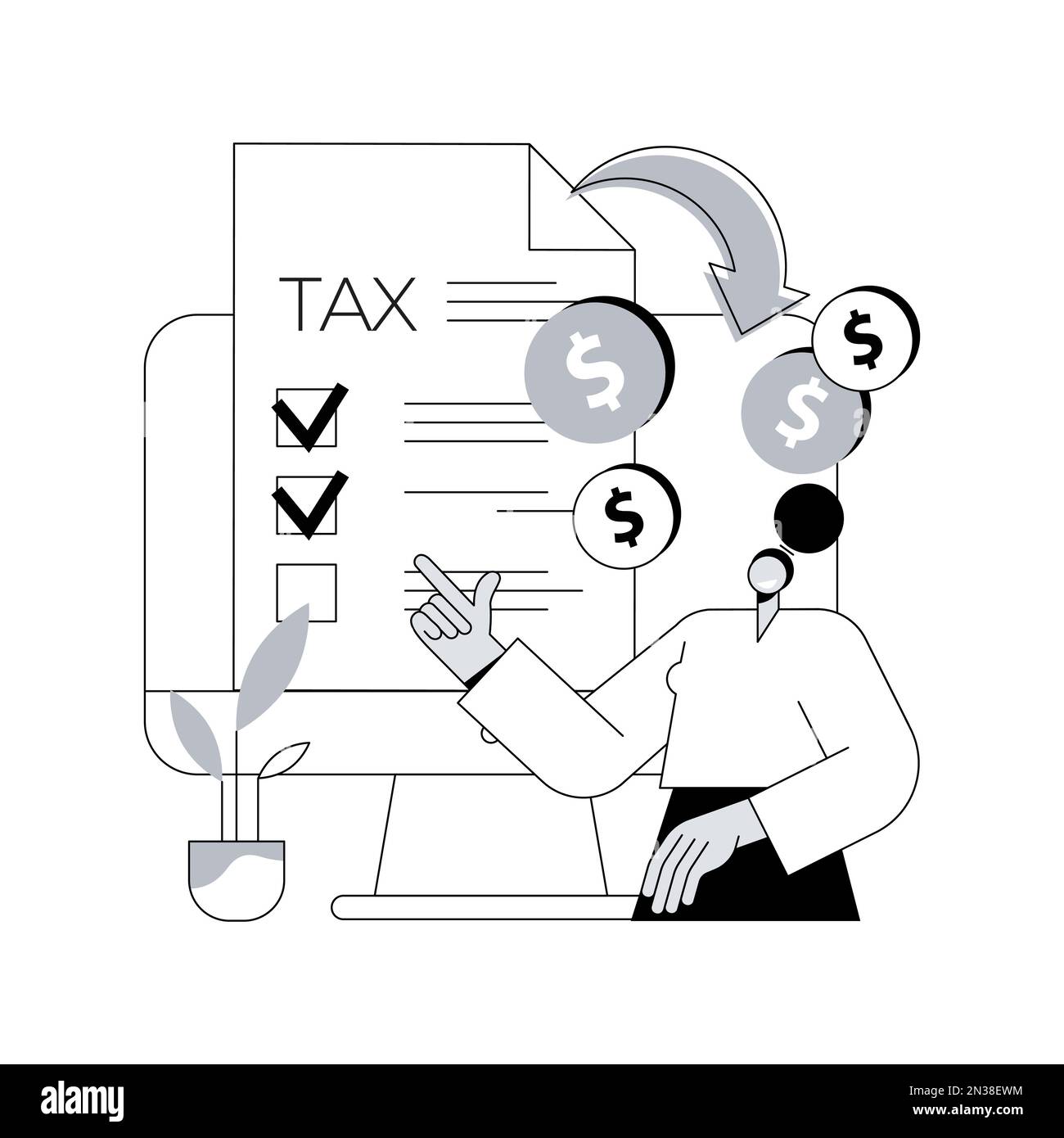 Benefit in return Stock Vector Images - Alamy