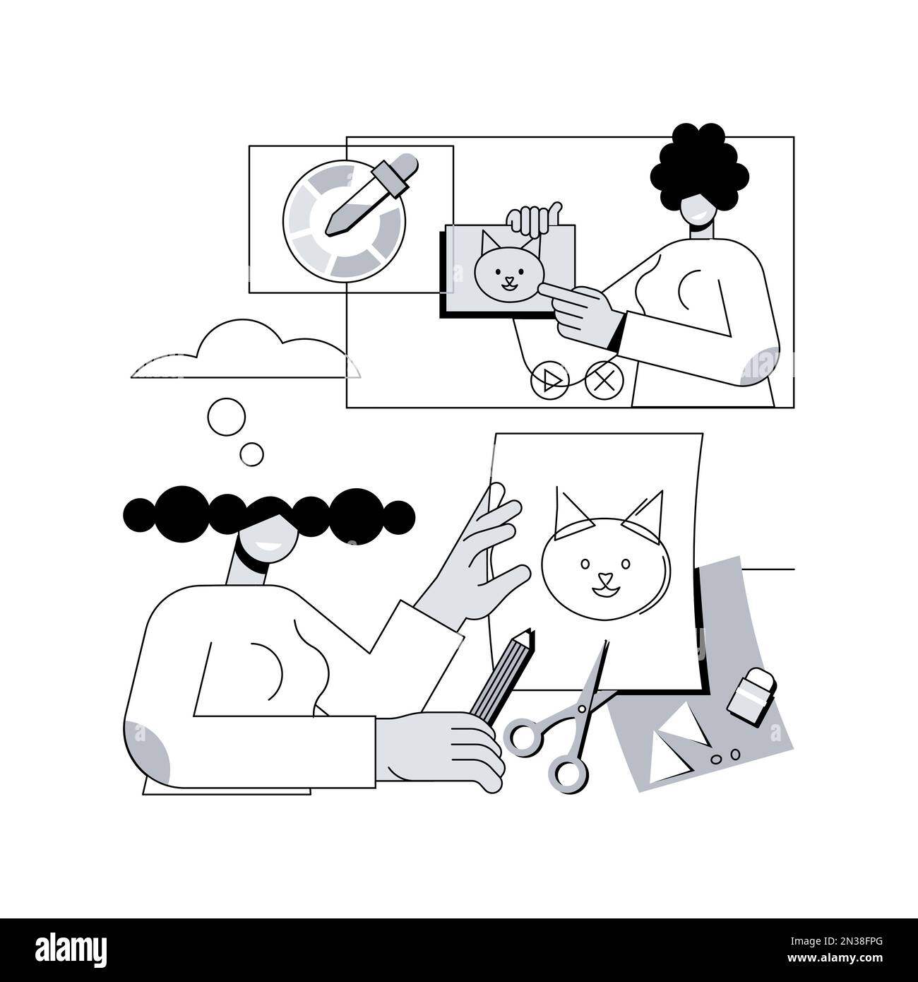 How-to videos abstract concept vector illustration. Education video ...