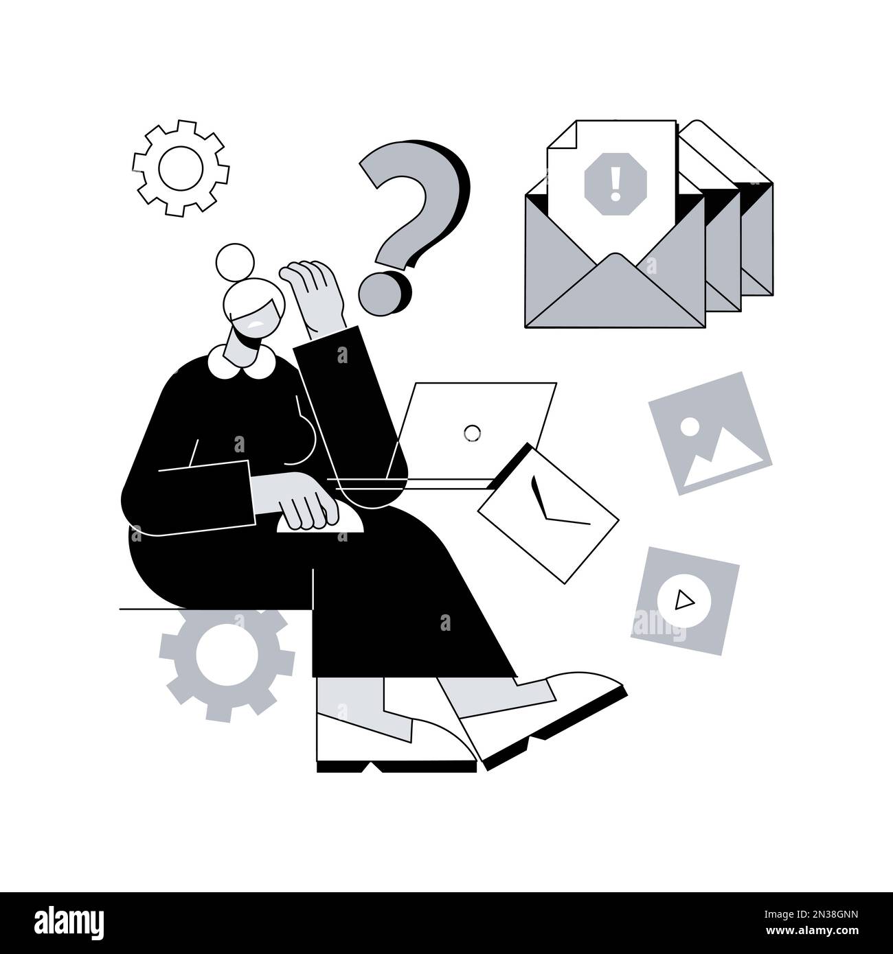 Technology gap abstract concept vector illustration. Digital divide ...