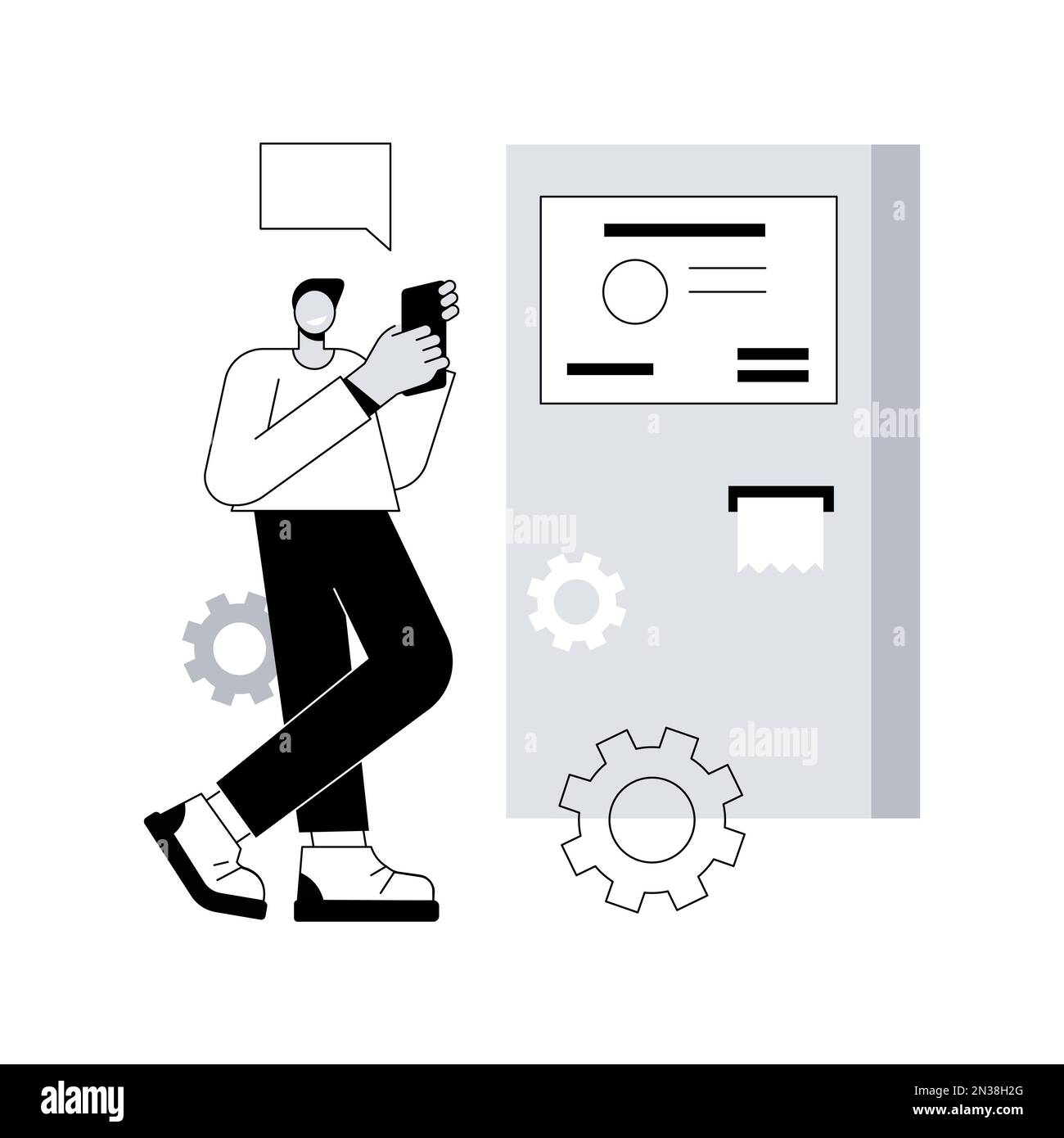 Electronic queuing system abstract concept vector illustration. Queue ... Electronic queuing system abstract concept vector illustration. Queue ...
