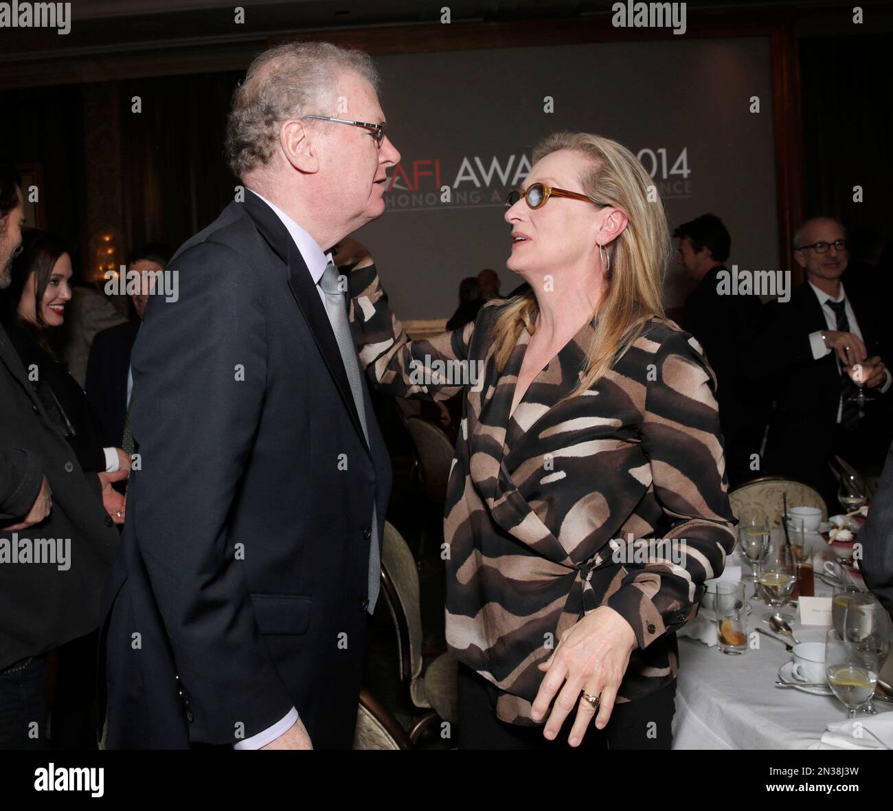 Sir Howard Stringer and Meryl Streep attend the AFI Awards at The Four ...