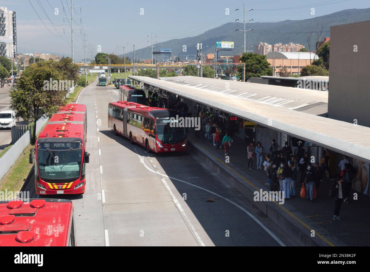 BOGOTA, COLOMBIA - The panorama of North central station of ...