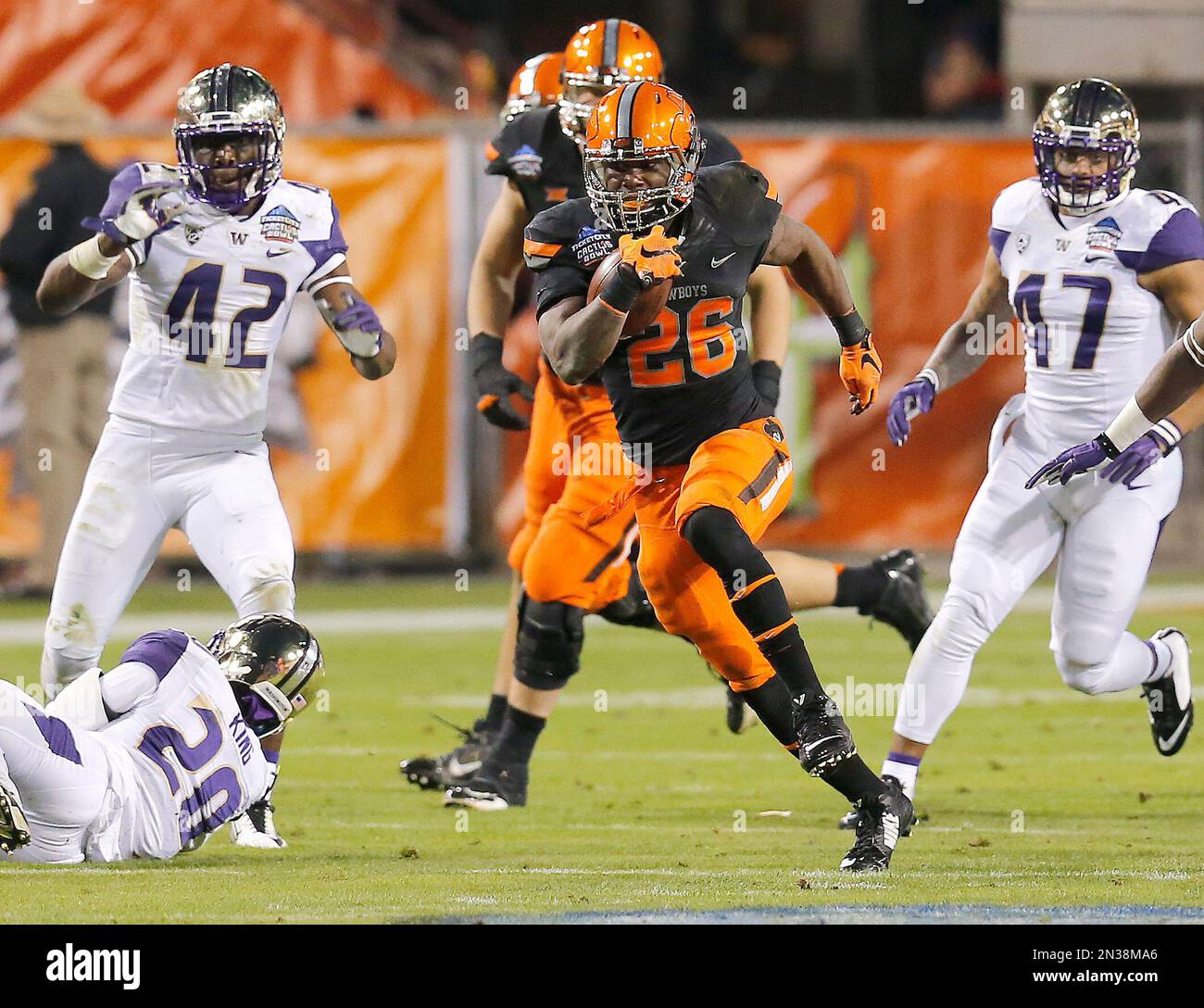 Oklahoma State running back Desmond Roland (26) in the first half ...
