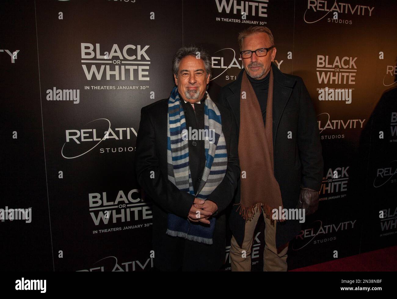 Producer Rod Lake and actor Kevin Costnerr during the Chicago screening ...