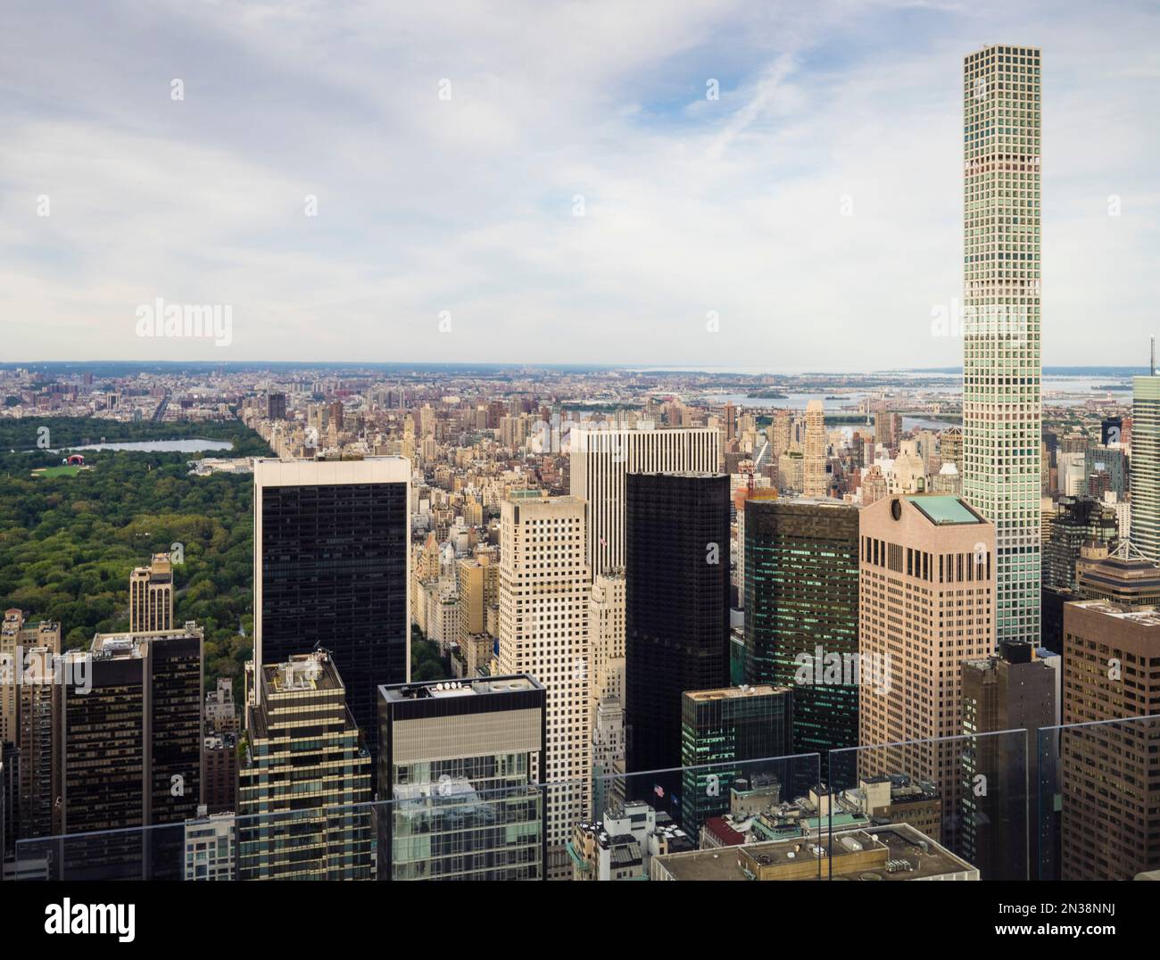 View from Top of the Rock Observation Deck of Central Park and ...