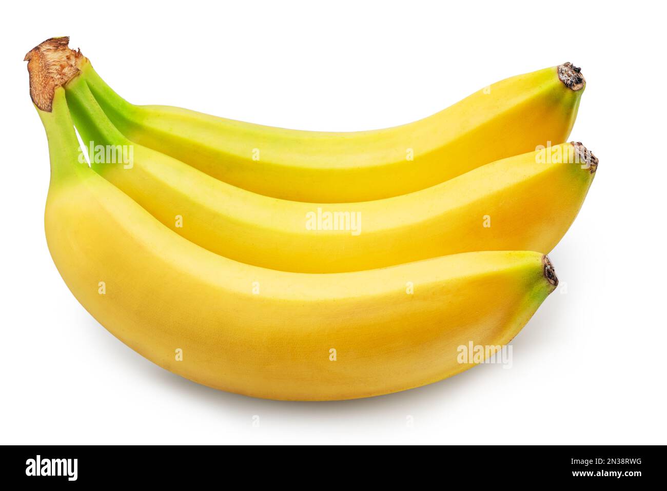 Three ripe yellow bananas. File contains clipping path Stock Photo - Alamy