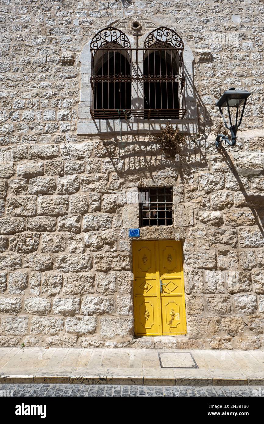 Bethlehem, West Bank, Palestine - 21 July 2022: Windows and Door of an ...