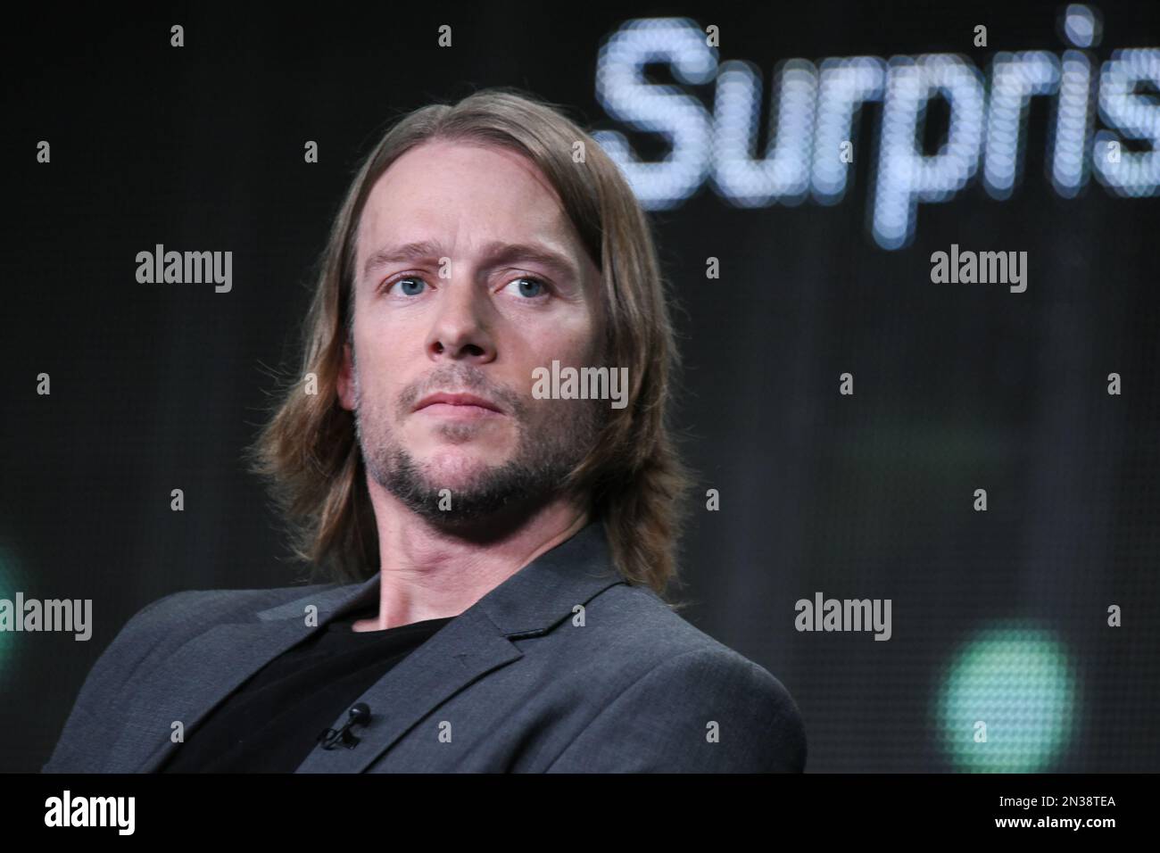 Danny Bryson speaks on stage at Discovery Communications 2015 Winter ...