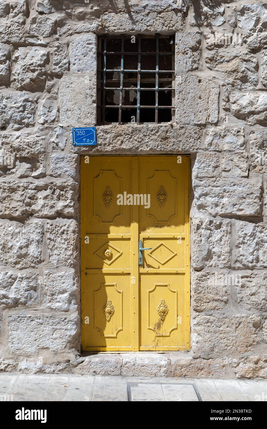 Bethlehem, West Bank, Palestine - 21 July 2022: Windows and Door of an ...