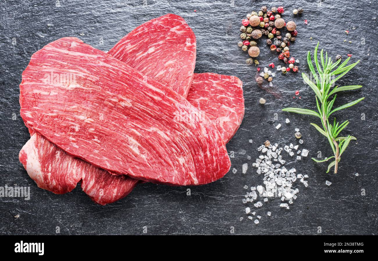Raw beef rosemary view hi-res stock photography and images - Alamy
