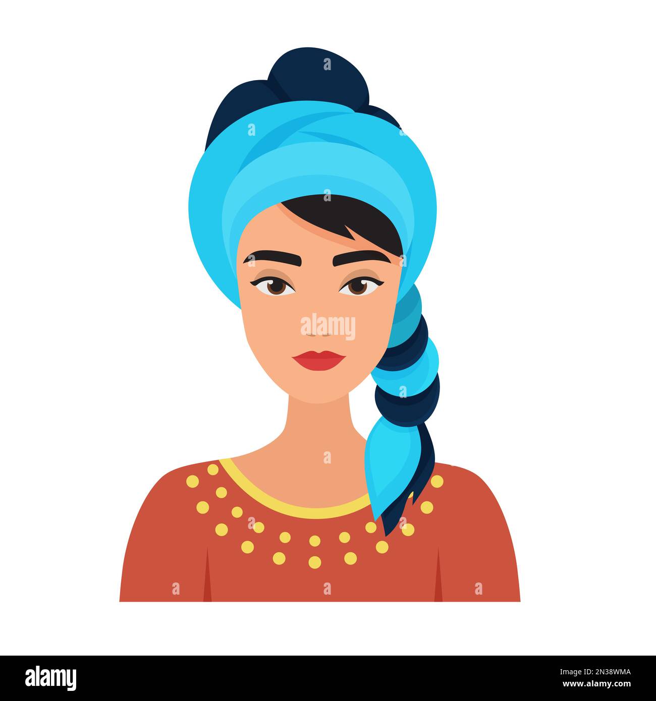 Face of arabic muslim woman. Islamic woman in traditional headwear ...