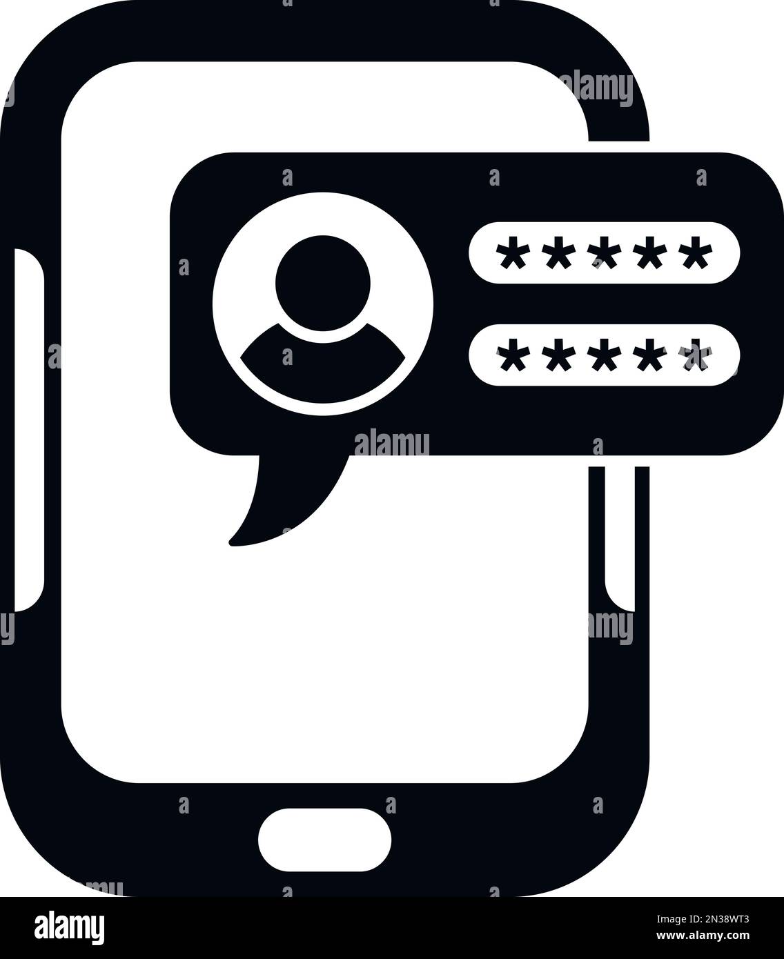 Tablet password protection icon simple vector. Personal login. App ...