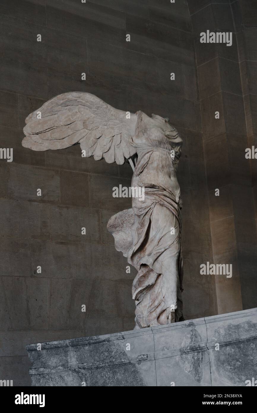The Winged Victory of Samothrace Greek sculpture in the Louvre museum ...
