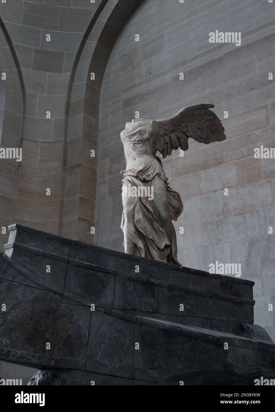 The Winged Victory of Samothrace Greek sculpture in the Louvre museum ...