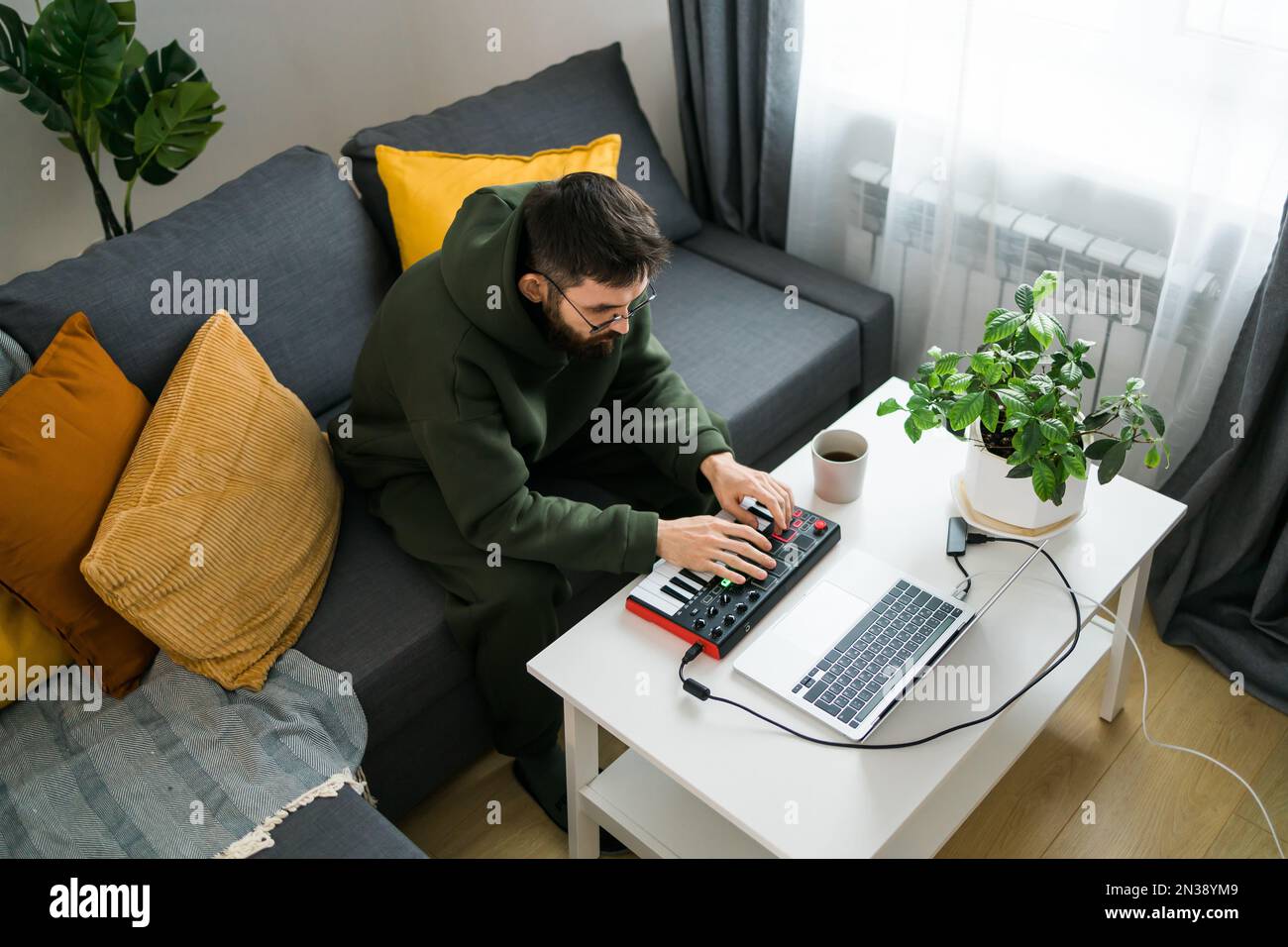 Male composer hands using hi-res stock photography and images - Alamy