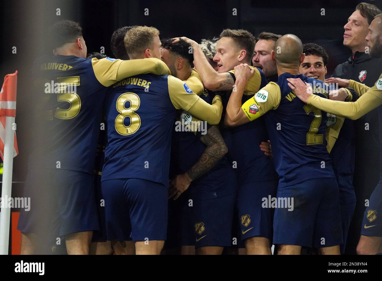 ALKMAAR - FC Utrecht celebrates the 1-2 of Naoki Maeda of FC Utrecht ...