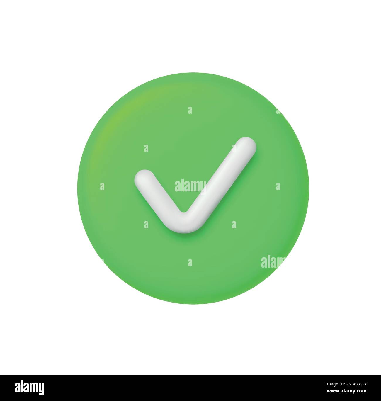 3D Right and Wrong Button in Round Shape. Green Yes and Red No Correct Incorrect Sign. Checkmark ...