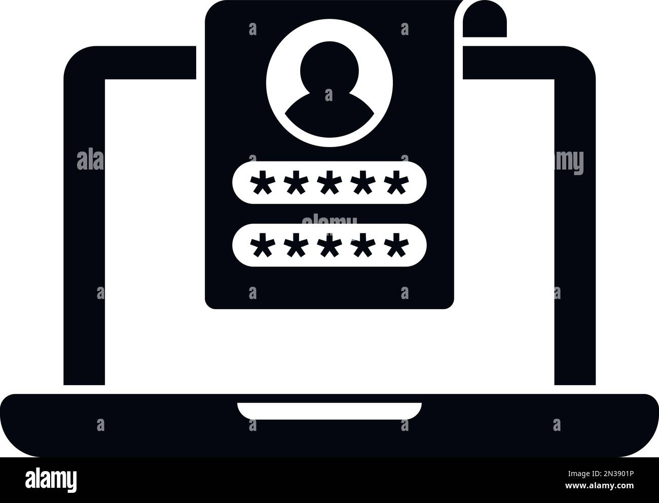 Laptop forget Stock Vector Images - Alamy