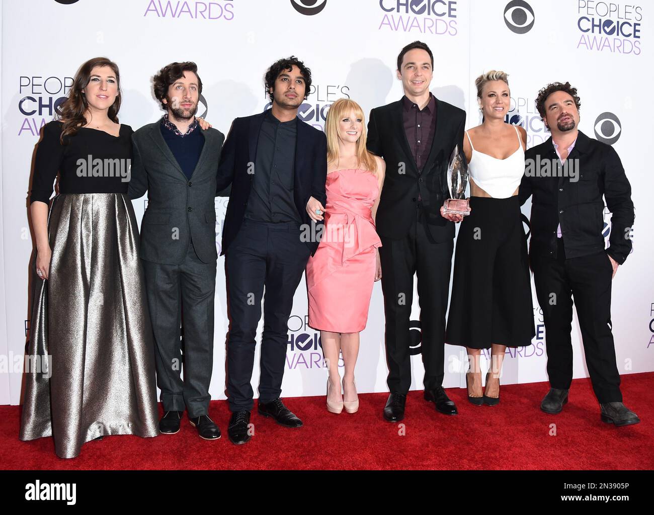 Mayim Bialik, from left, Simon Helberg, Kunal Nayyar, Melissa Rauch ...