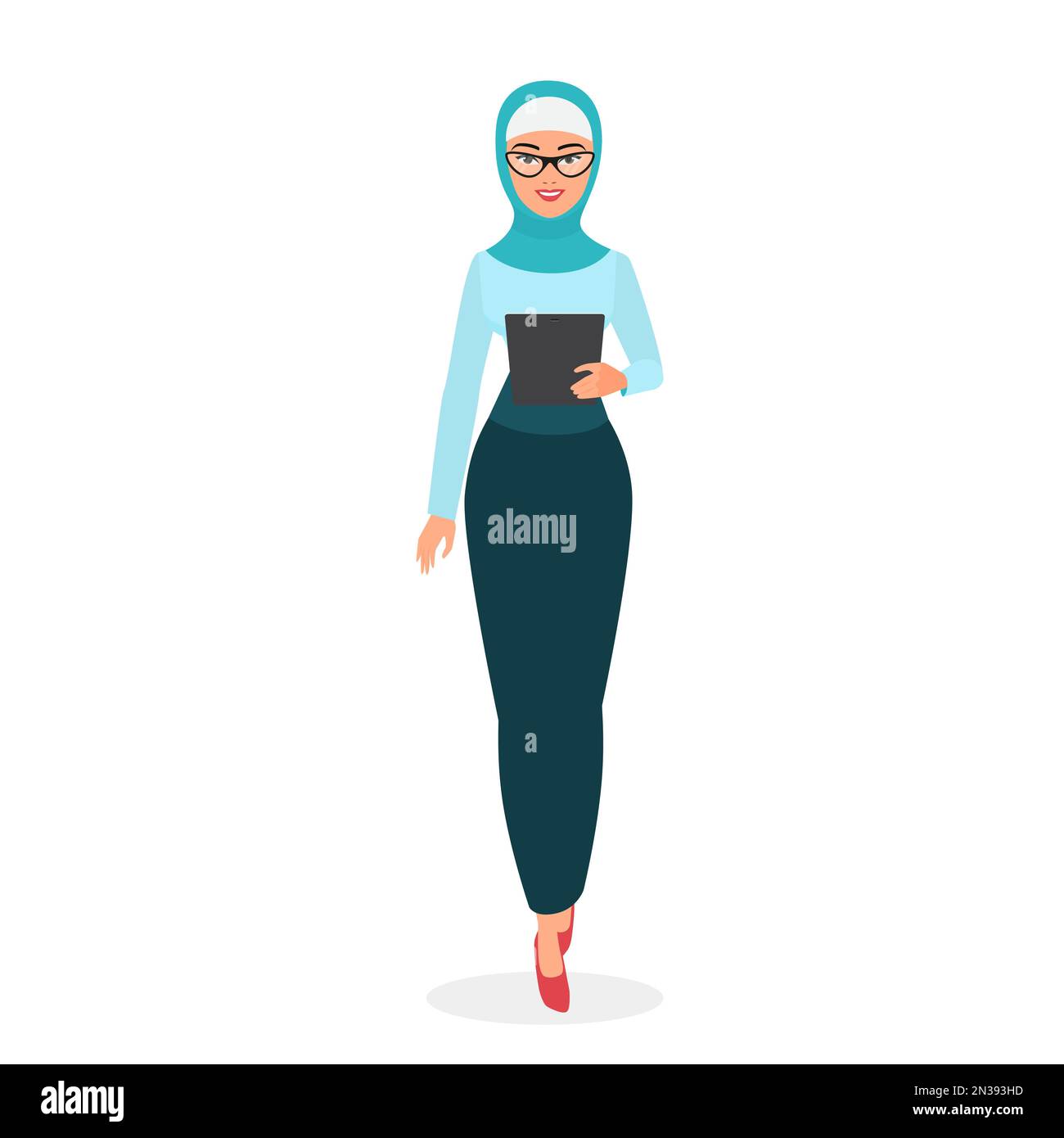 Muslim arabic business woman. Islamic woman in business field vector ...