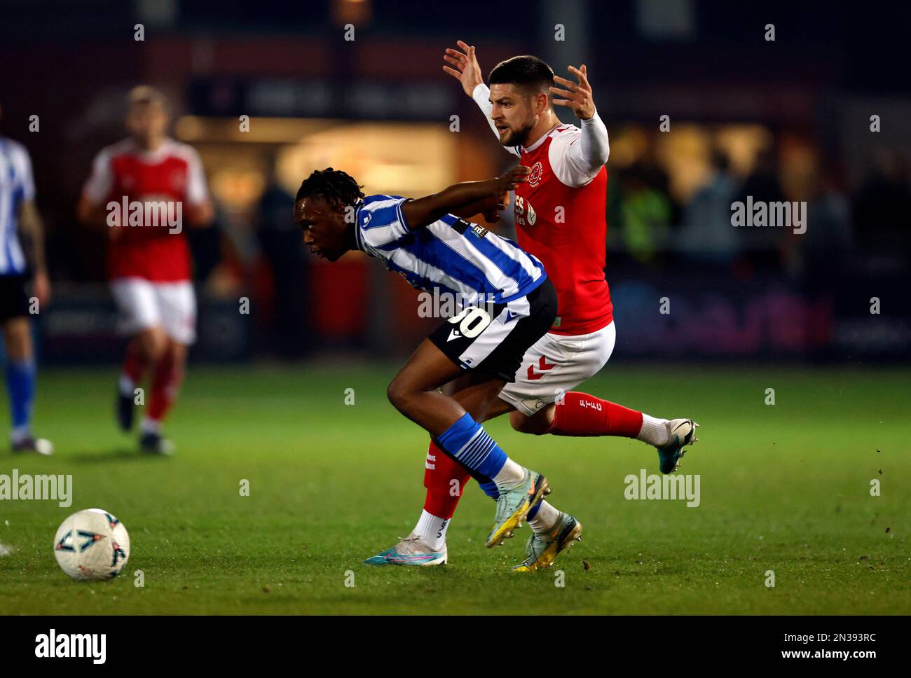 Fleetwood Town's Danny Andrew and Sheffield Wednesday's Sean Fusire ...