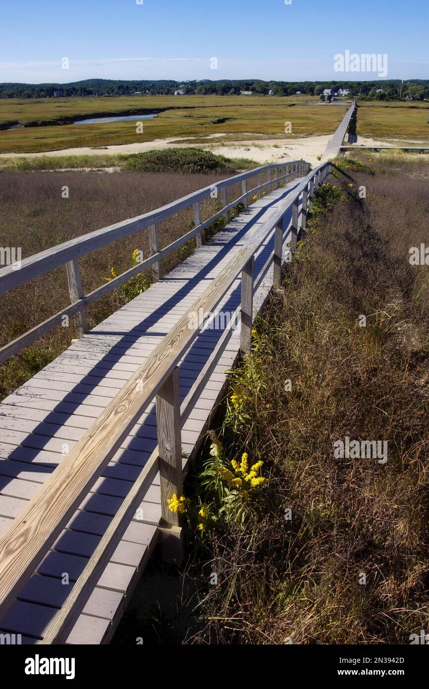 Sandwich Boardwalk, Sandwich, Cape Cod, Massachusetts, USA Stock Photo ...