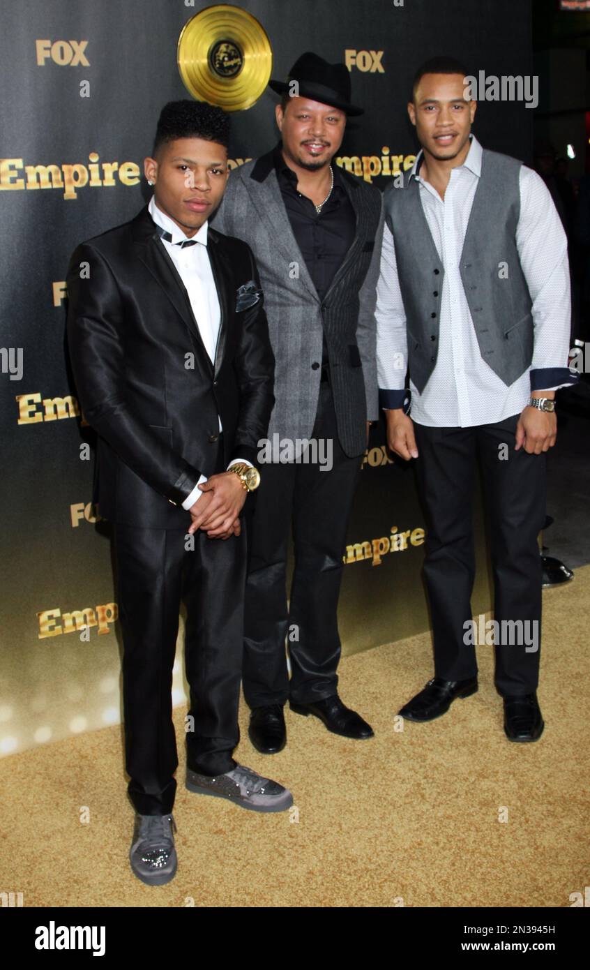 Actors Bryshere Gray, Terrence Howard and Trai Byers seen at LA ...