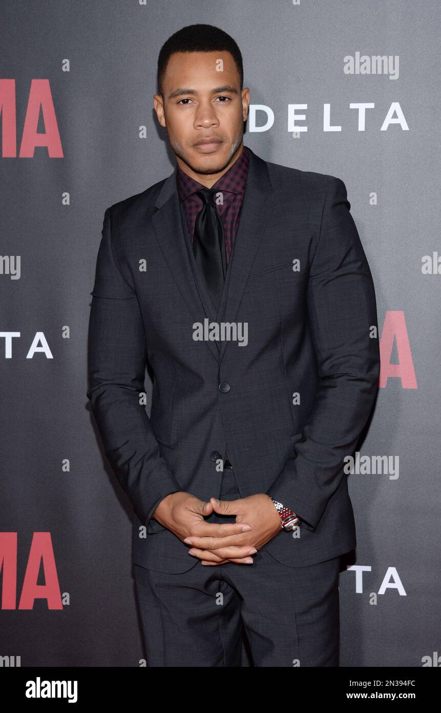 Actor Trai Byers attends the premiere of "Selma" at the Ziegfeld Theatre on Sunday, Dec. 14 ...