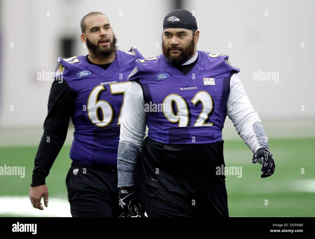Baltimore Ravens defensive end Haloti Ngata (92) walks off the field in ...