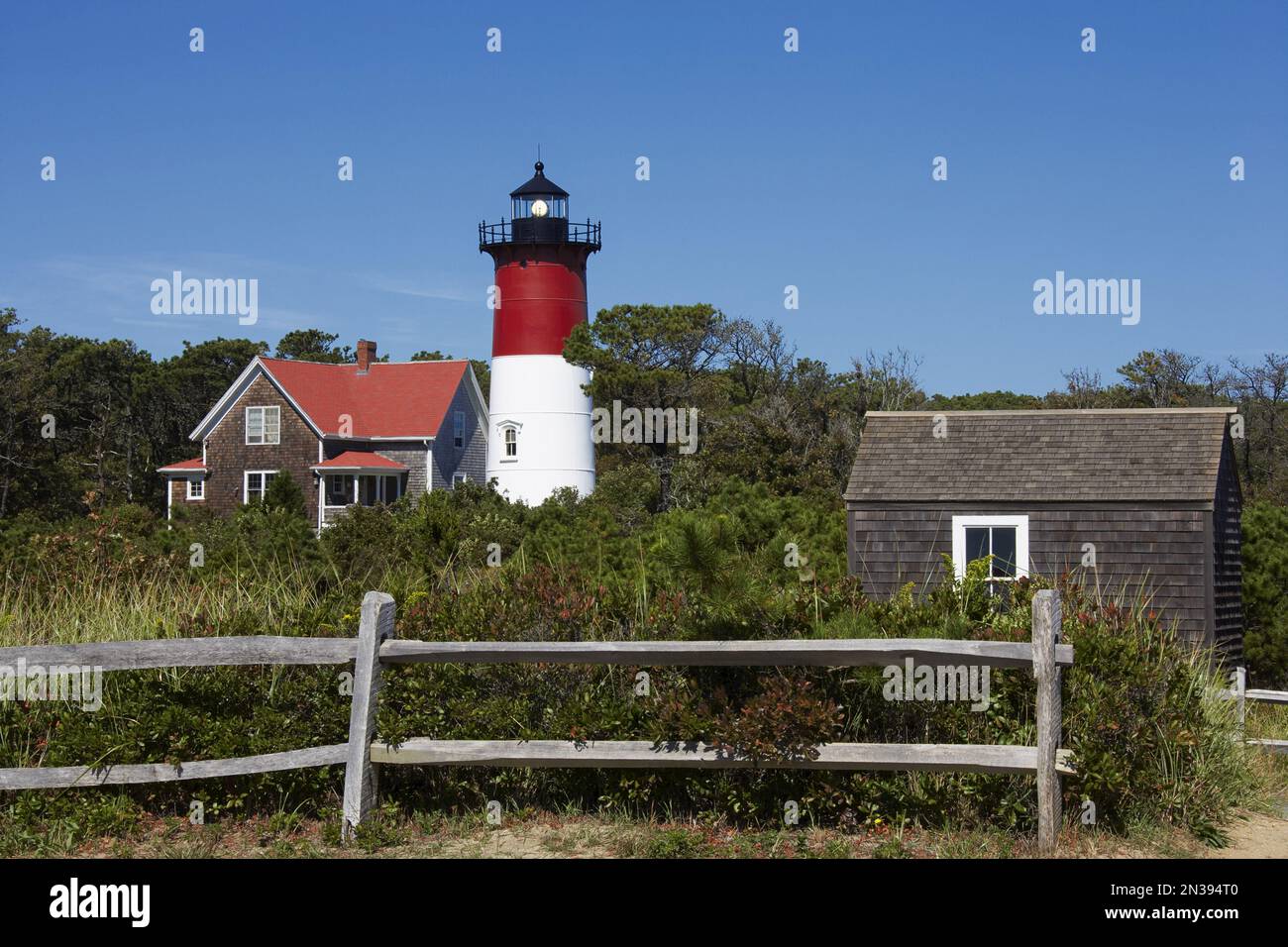 Nauset Beach Lighthouse, Cape Cod National Seashore, Massachusetts, USA ...