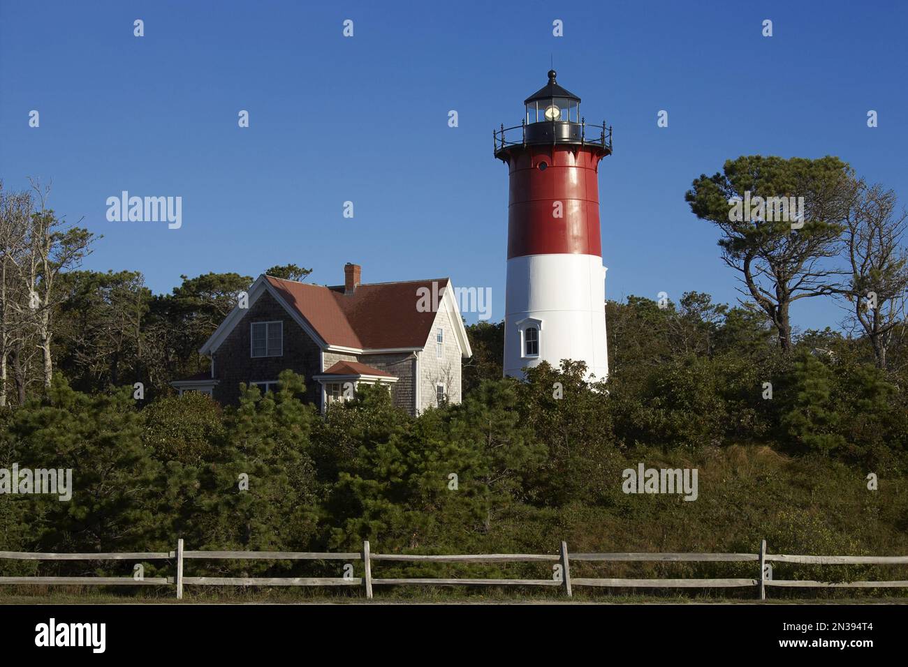 Nauset Beach Lighthouse, Cape Cod National Seashore, Massachusetts, USA ...