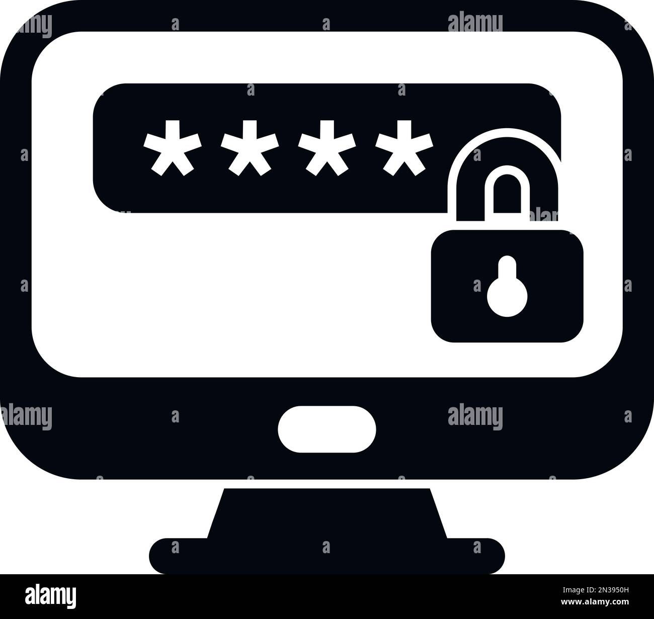 Identity monitor area icon simple vector. Personal mobile. Register log ...