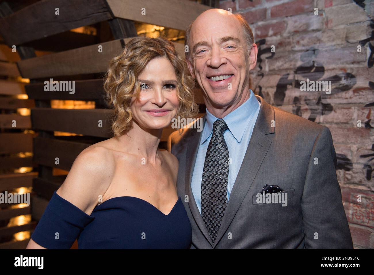 Kyra Sedgwick and J.K. Simmons pose at the New York Film Critics Circle ...