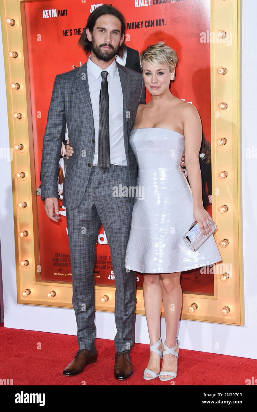 Ryan Sweeting, left and Kaley Cuoco arrive at the LA Premiere Of The ...
