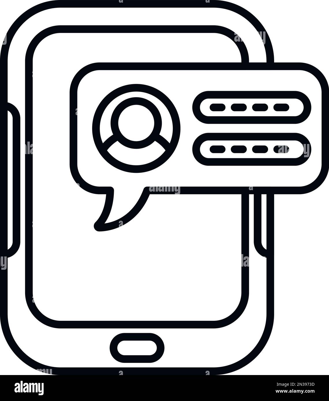 Tablet password protection icon outline vector. Personal login. App ...