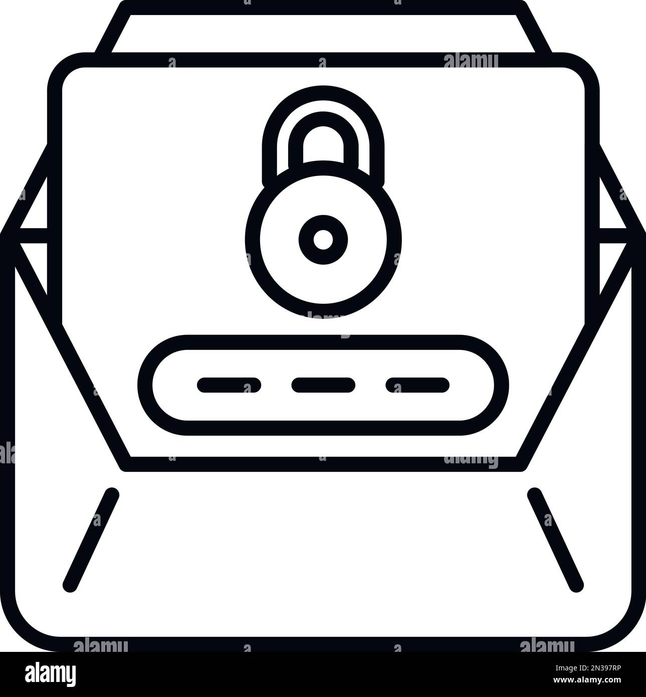 Mail Lock Icon Outline Vector Screen Reset Policy System Stock Vector Image And Art Alamy