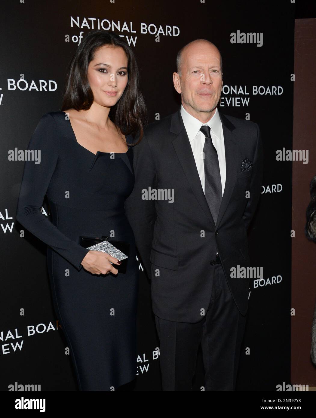 Actor Bruce Willis and wife Emma Heming attend the National Board of ...