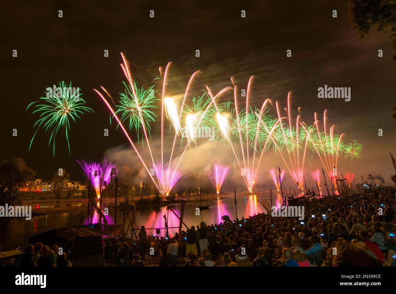 France, Loiret (45), Orléans, Loire Festival 2019, fireworks by Italian ...
