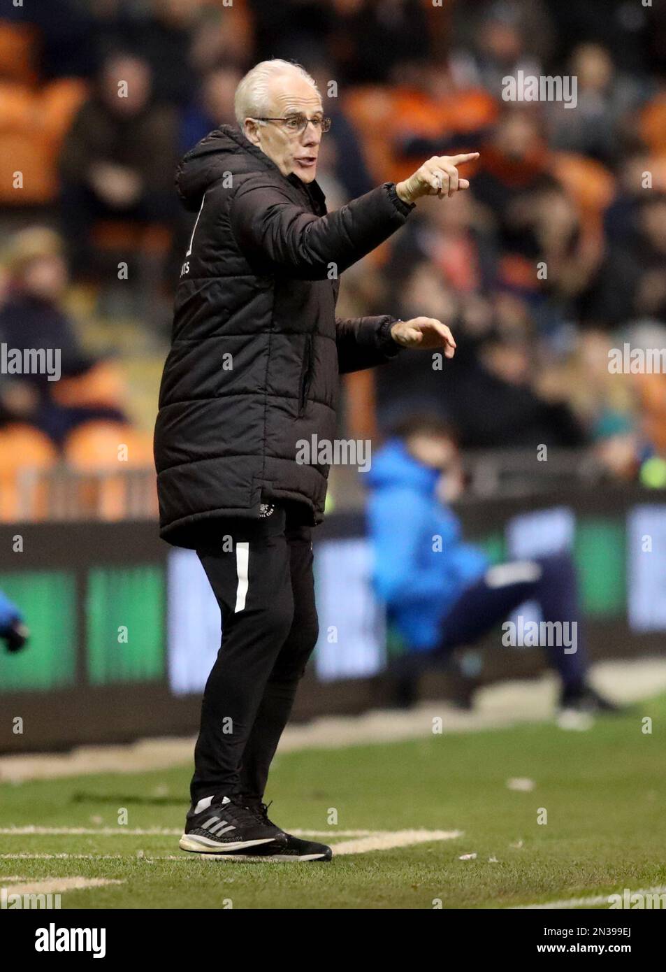 Blackpool manager Mick McCarthy gestures from the side line during the ...