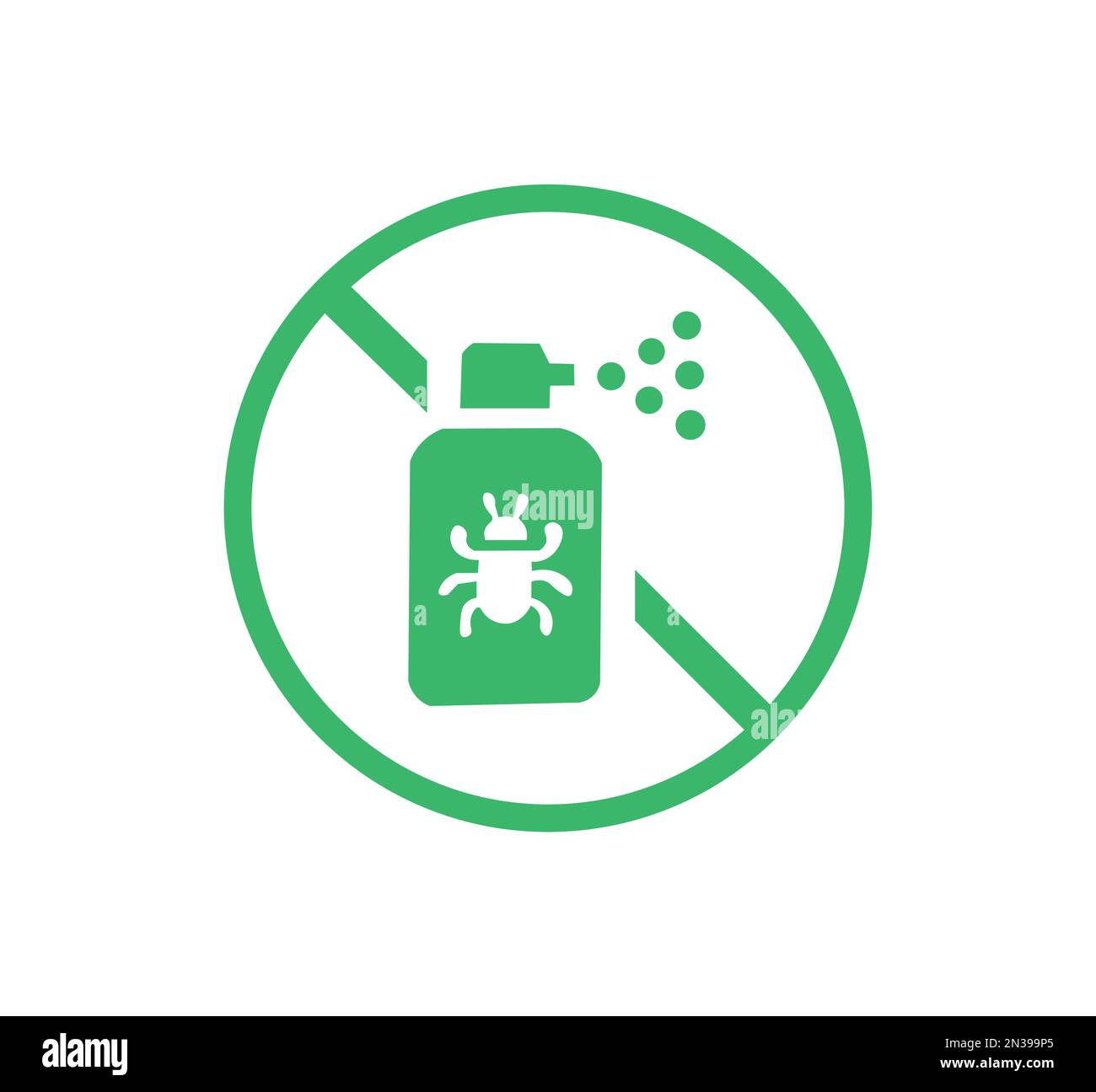 Green pesticides free symbol with aerosol spray Stock Vector Image ...