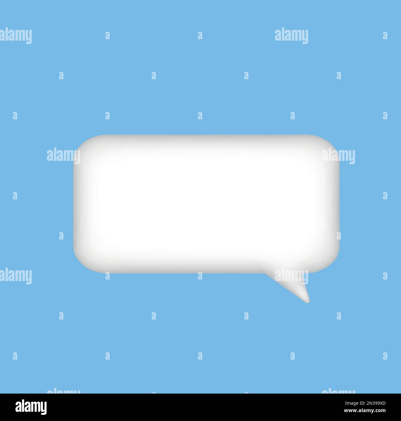 3d white speech bubble, social media chat message icon. Empty text ...