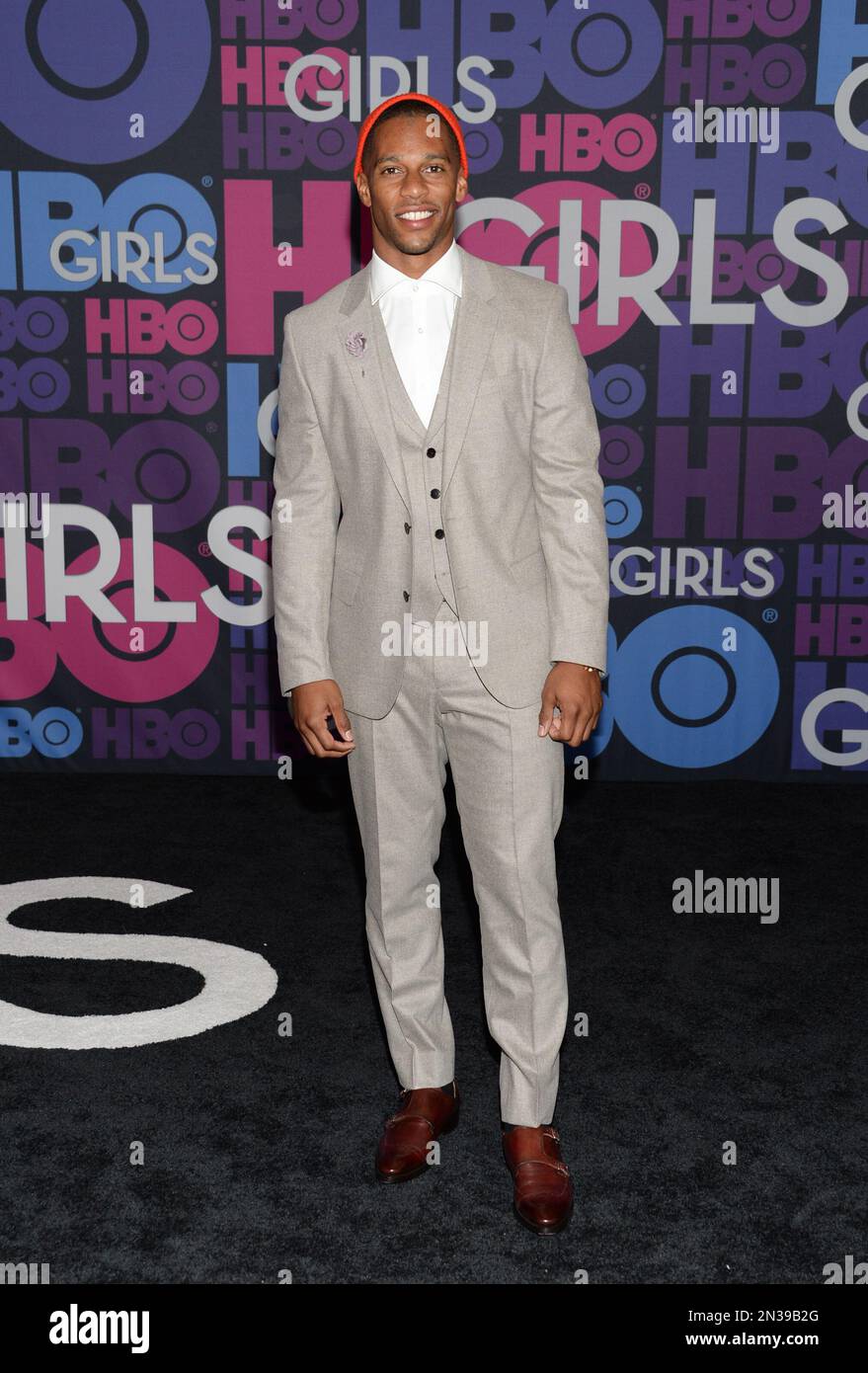 Victor Cruz attends the premiere of HBO's "Girls" fourth season at The ...